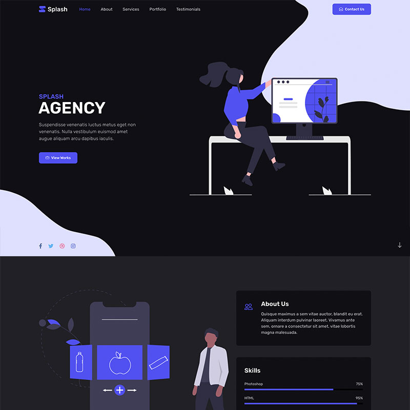 Splash - Landing Page Template Bundle